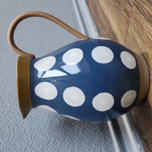 Mud Pie | Dining | Nwt Retired Mud Pie Dot Pitcher Blue White 8 Oz ...